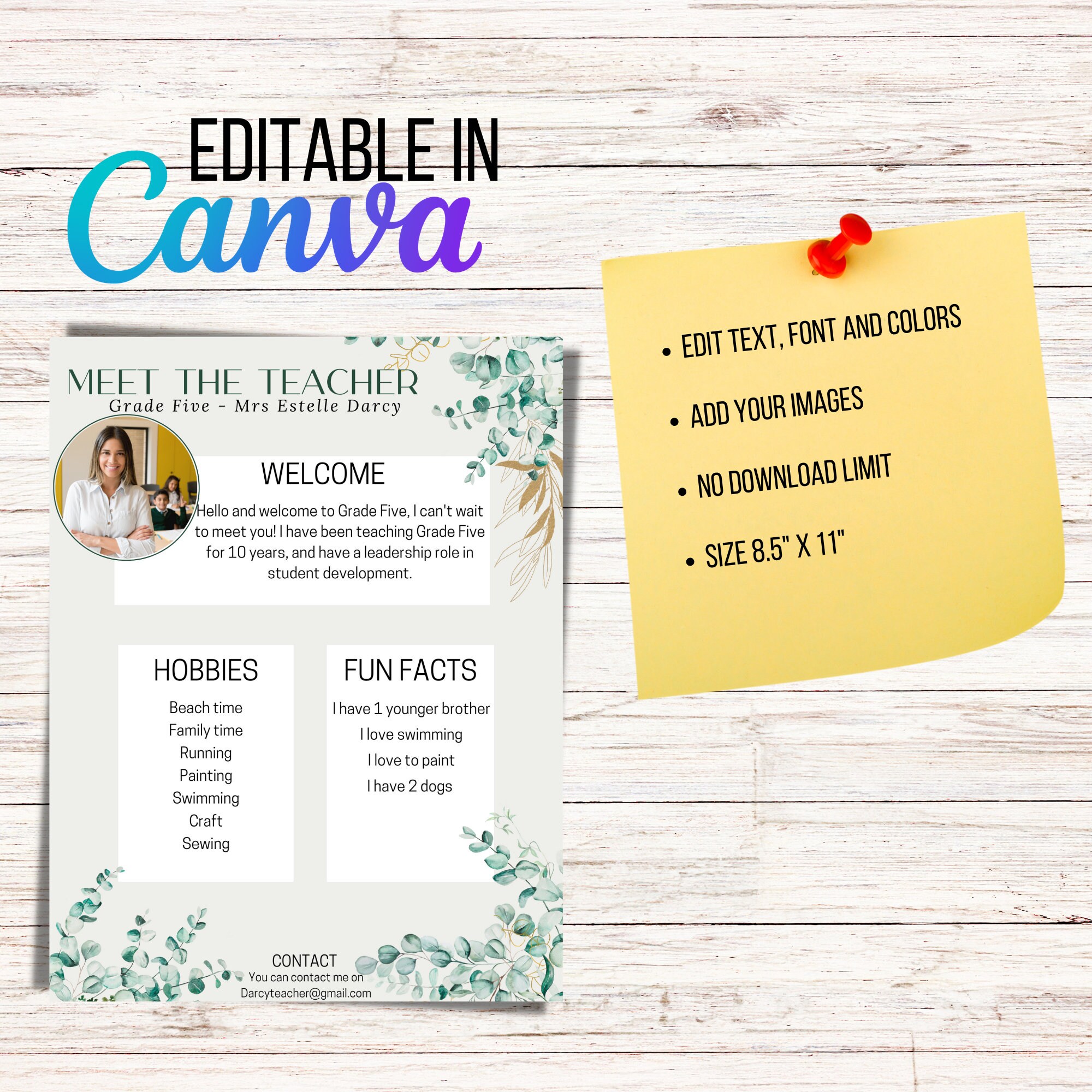 Meet the Teacher Template, Back to School Flyer, Open House Flyer ...
