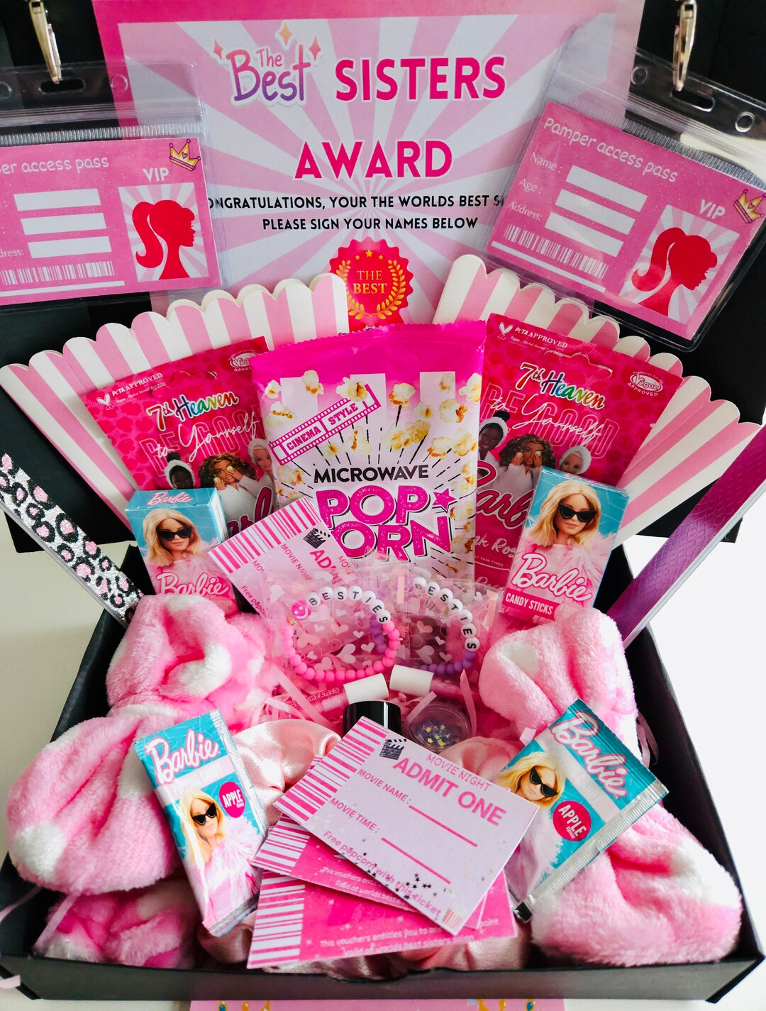 Best Sisters Barbie Pamper Box Personalised Pamper Box Best Sister ...