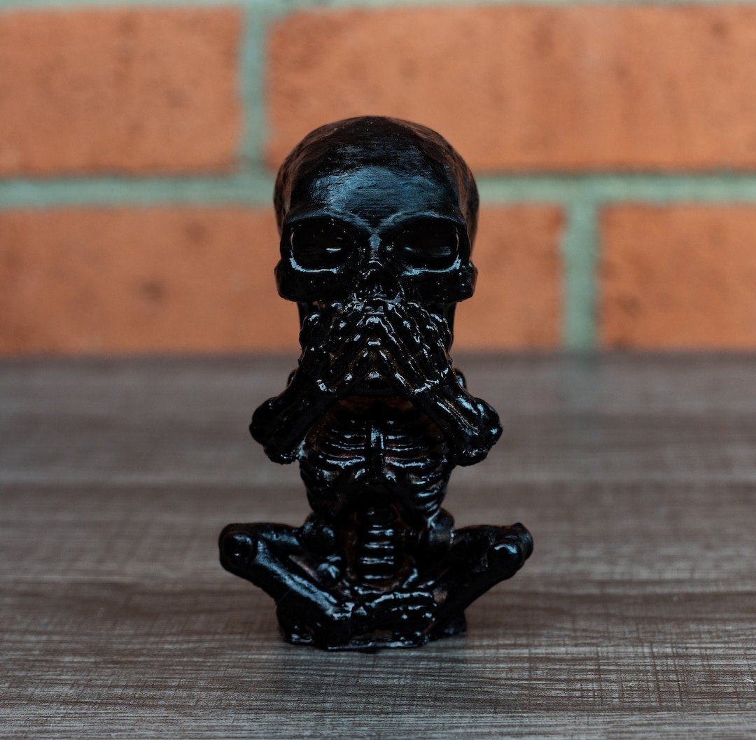 Speak No Evil (skeleton Monkey) - Etsy