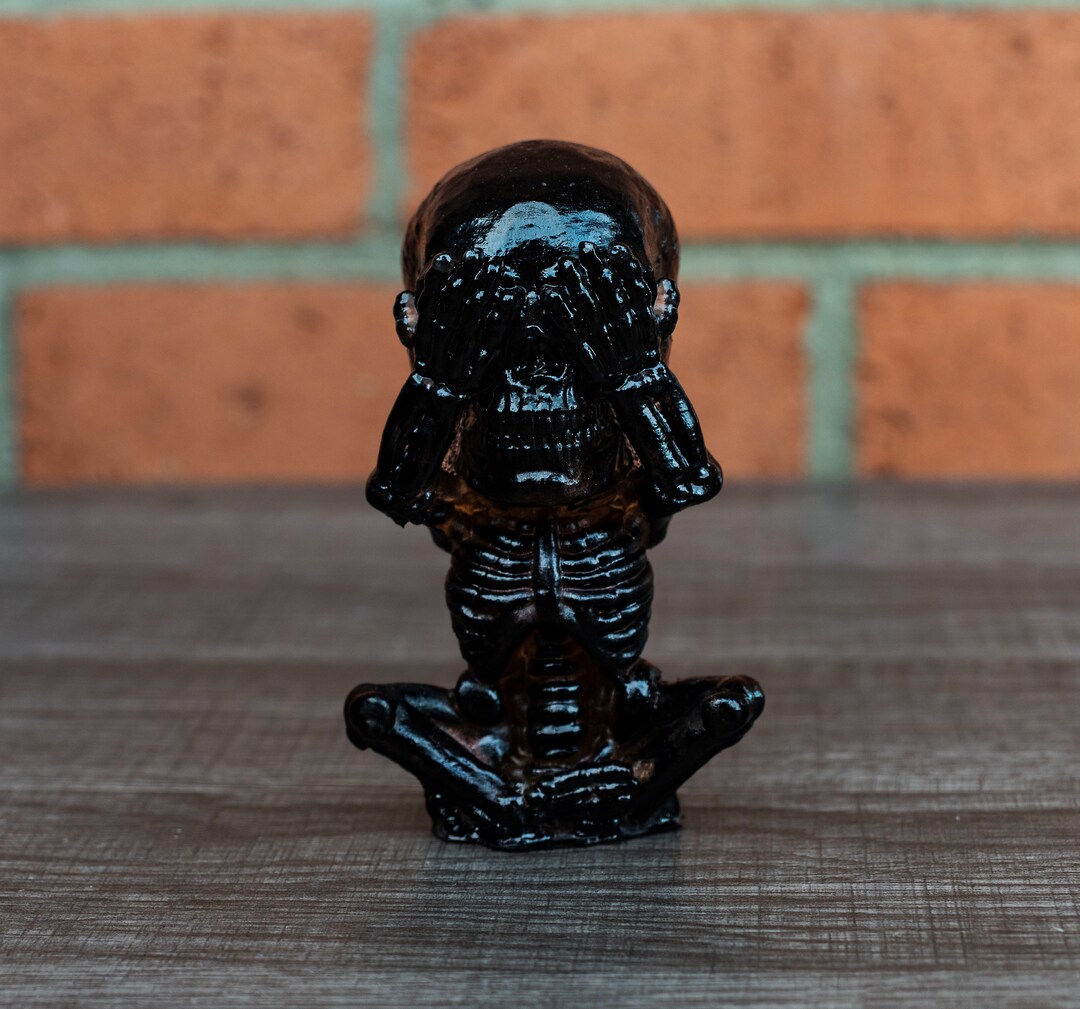See No Evil (skeleton Monkey) - Etsy