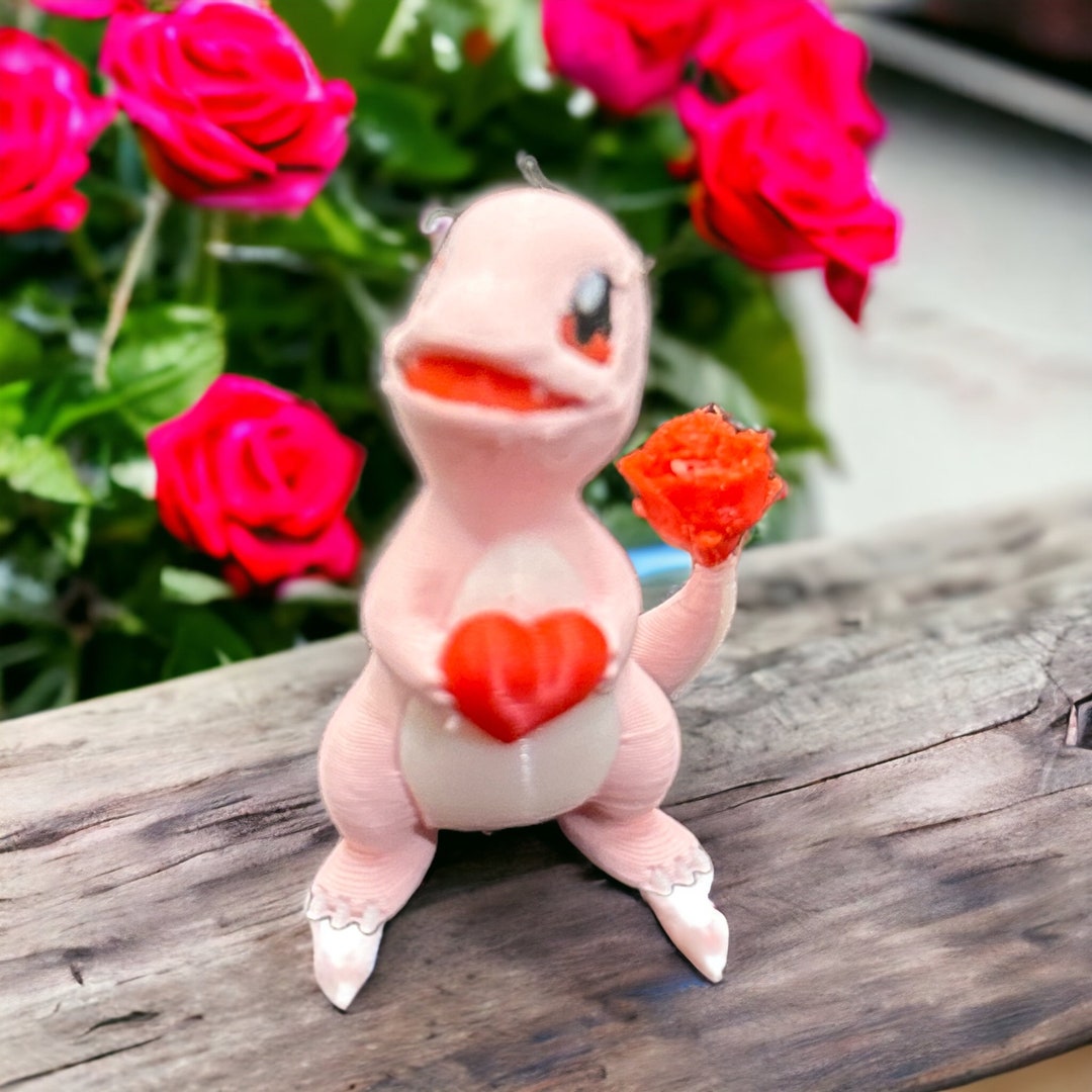 MPP Valentine Charmander Pokemon Figure Created in Multi-color PLA - Etsy