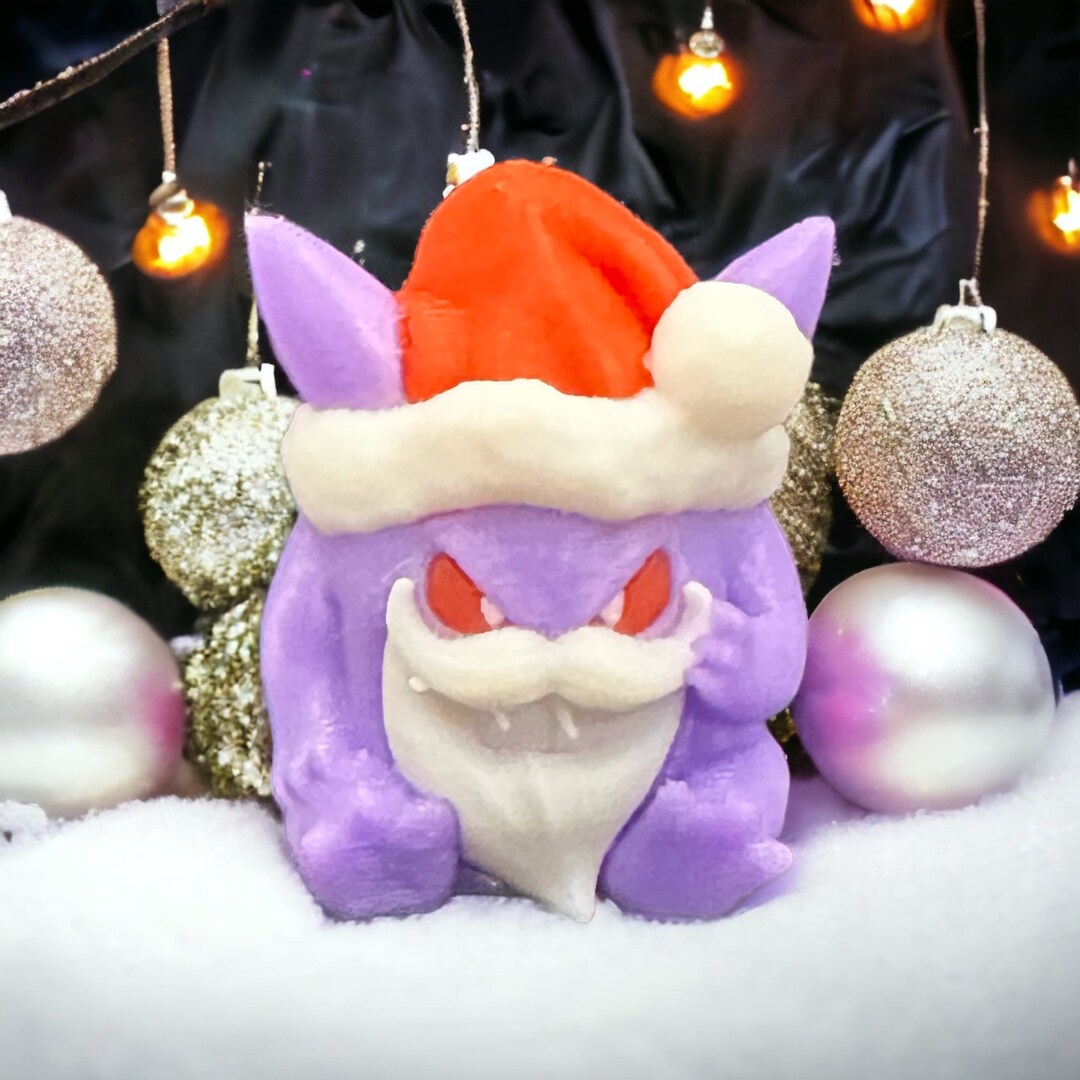MPP 3D Printed Christmas Gengar Pokemon Figure Created in Multi-color ...