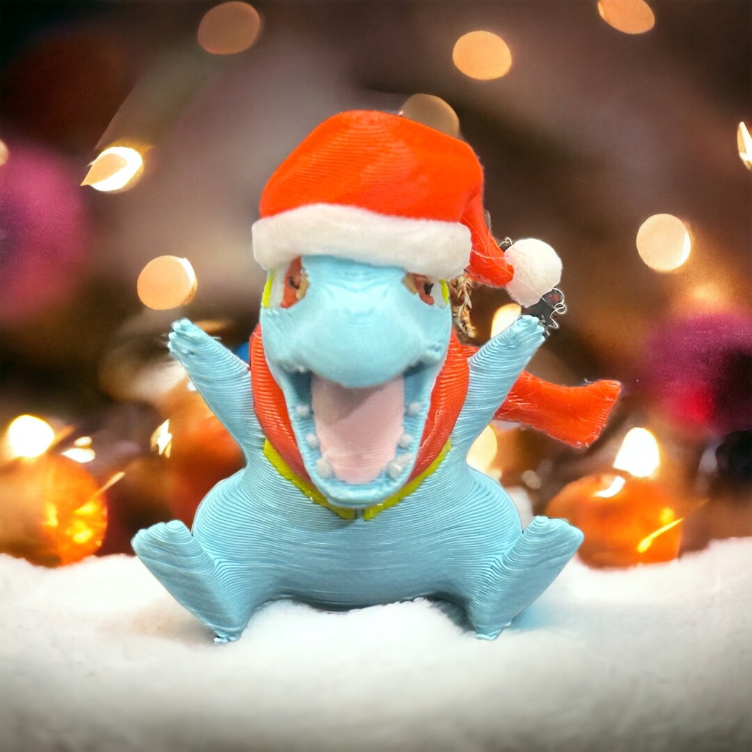 Fontoura Christmas Totodile Figures Pokemon Figure Created in Multi ...