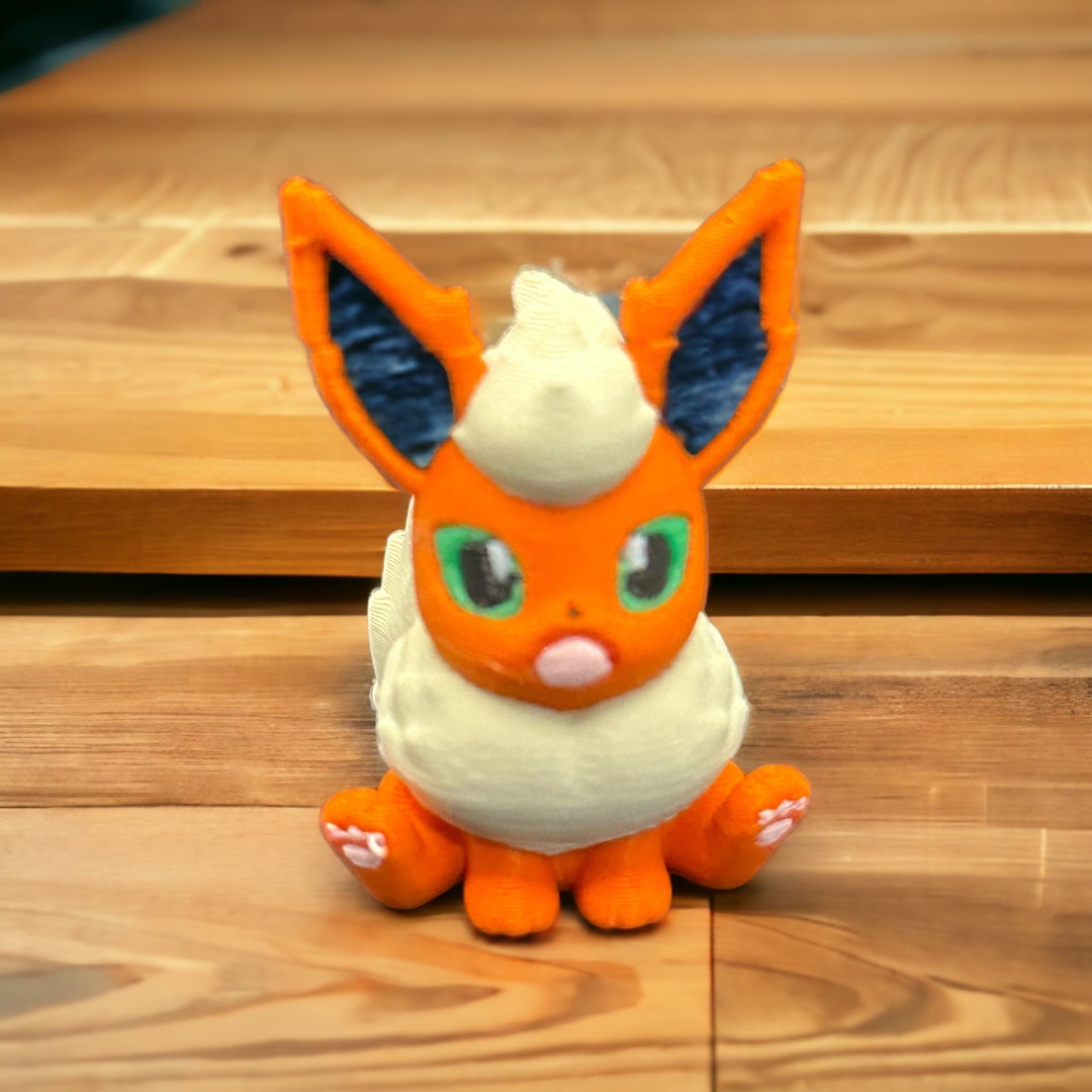 SC Flareon Chibi Sitting Pokemon Figure 5cm Created in Multi-color PLA ...