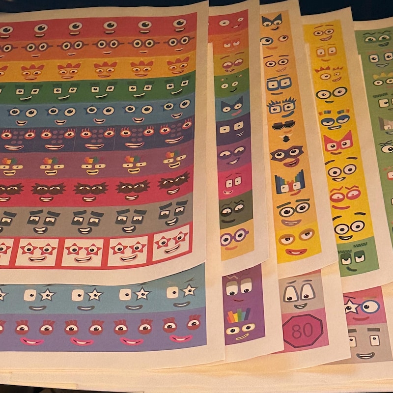 Numberblocks Stickers - Etsy UK