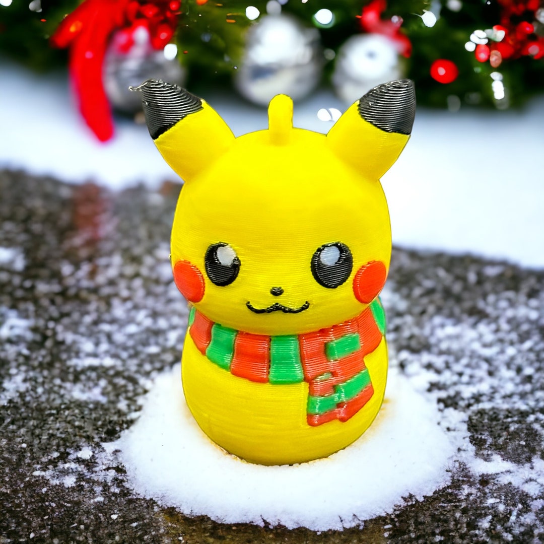 Stardemy Snowman Pikachu Yellow Pokemon Figure Created in - Etsy