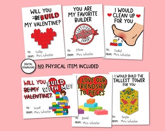 Building Block Valentines - Etsy