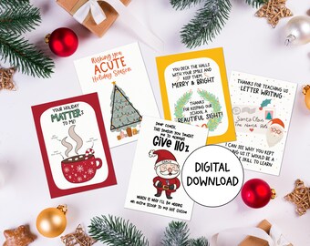 Christmas Card Math Teacher - Etsy