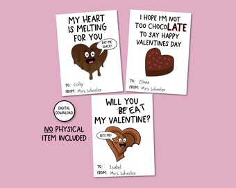 Chocolate Valentine Card - Etsy