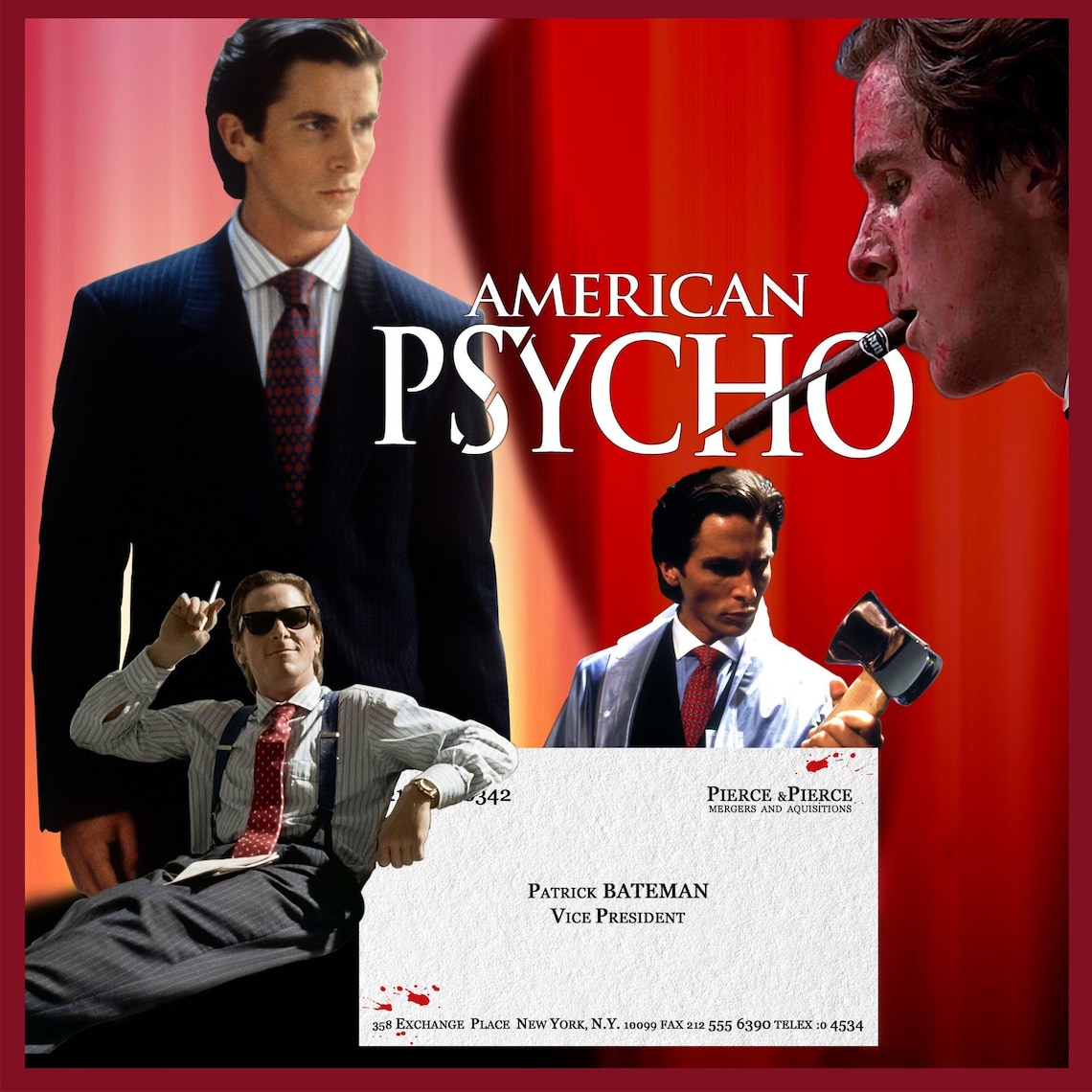 American Psycho Patrick Bateman Digital Art - Etsy