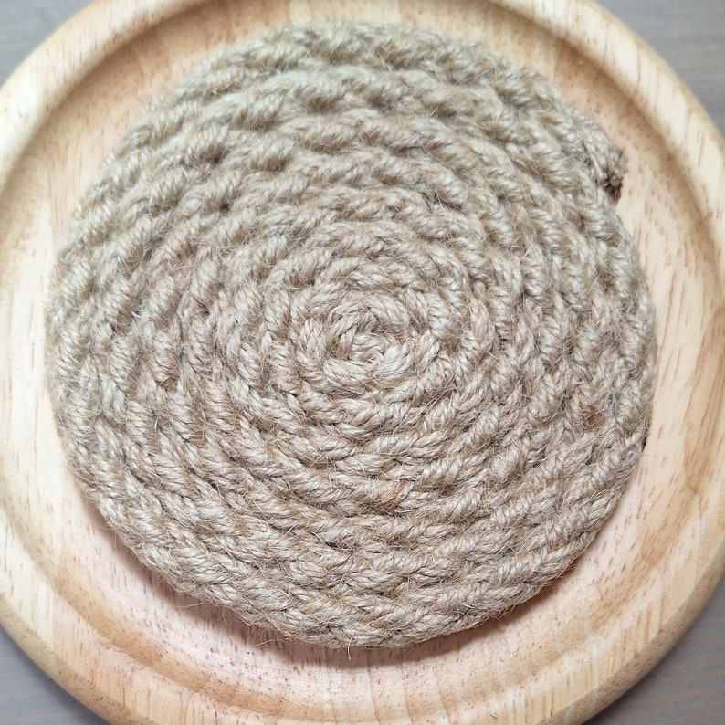 Coaster Set 0f 5 / Jute Coasters/ Round Twisted Nautical Rope Coaster ...