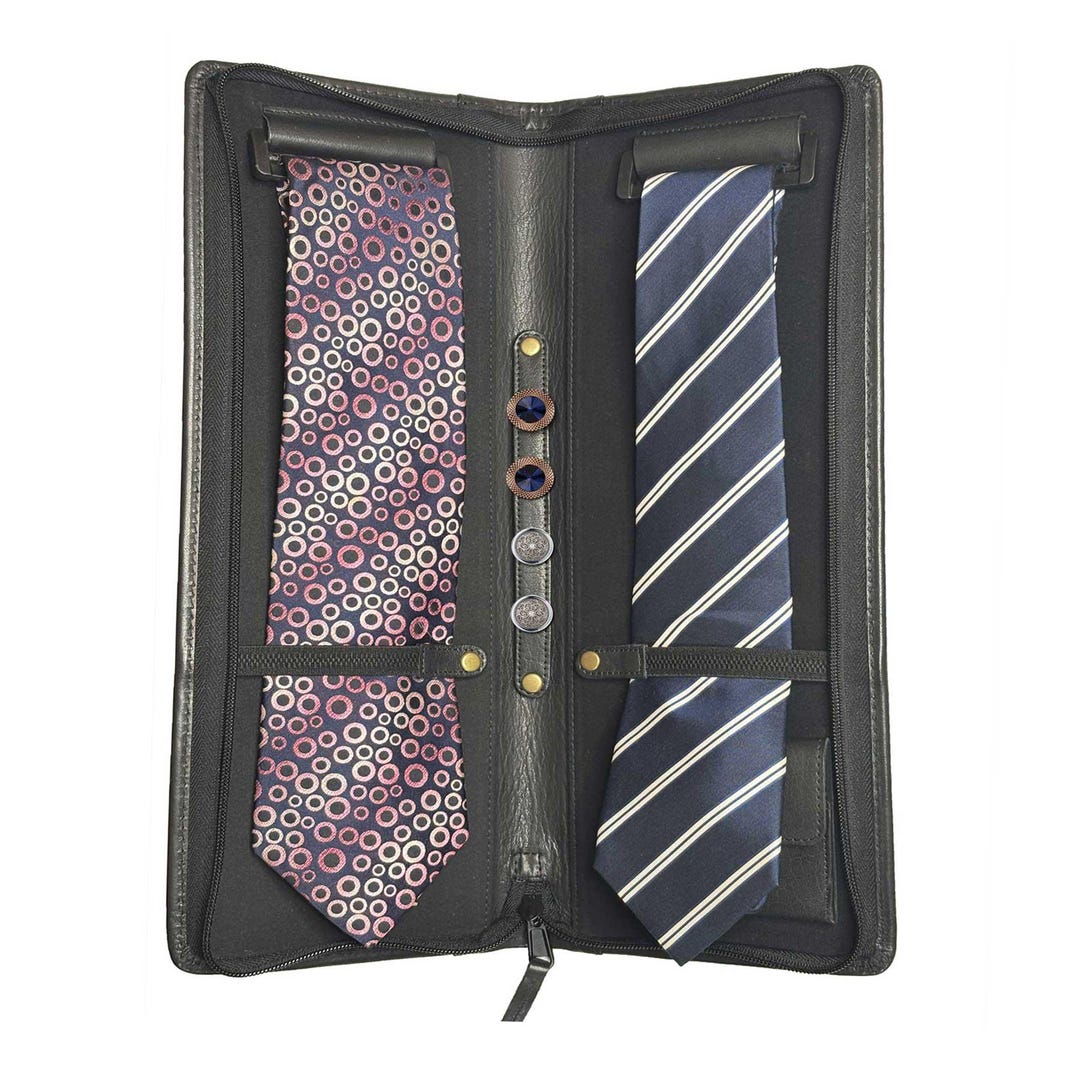 Leather Tie Case: Travel Tie Organizer for Men - Etsy