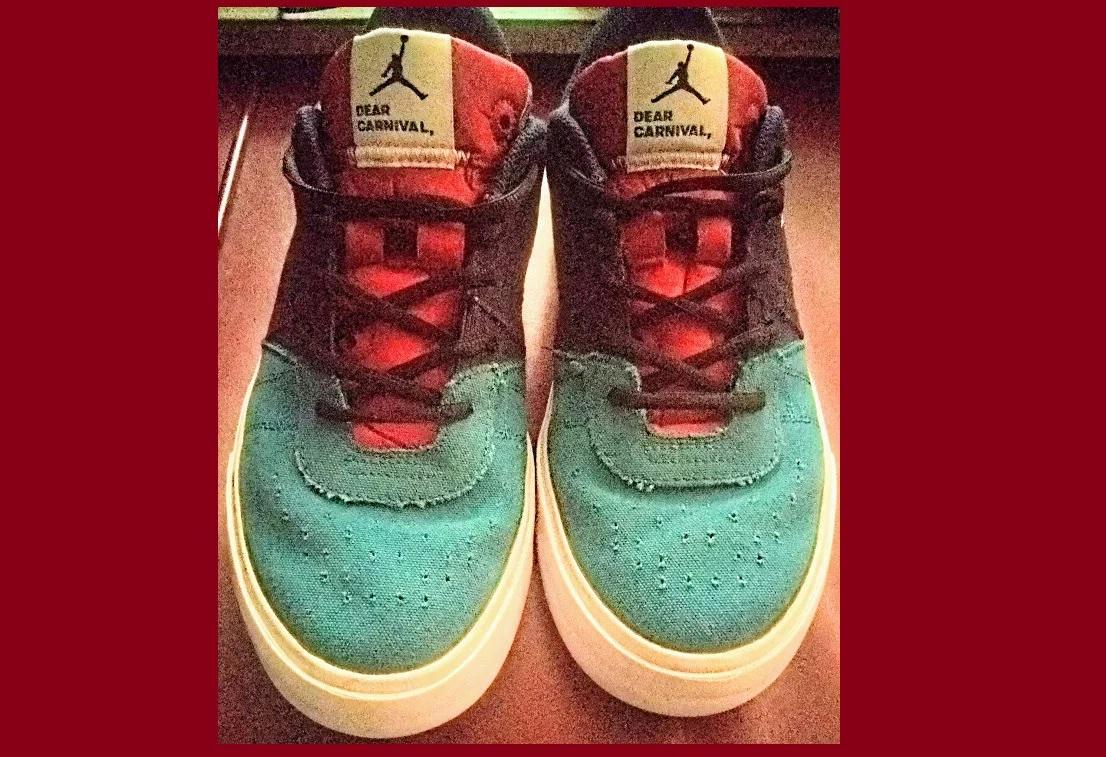 JORDAN-CARNIVAL Nike-air RARE Handmade Men's Women's Canvas Shoes ...
