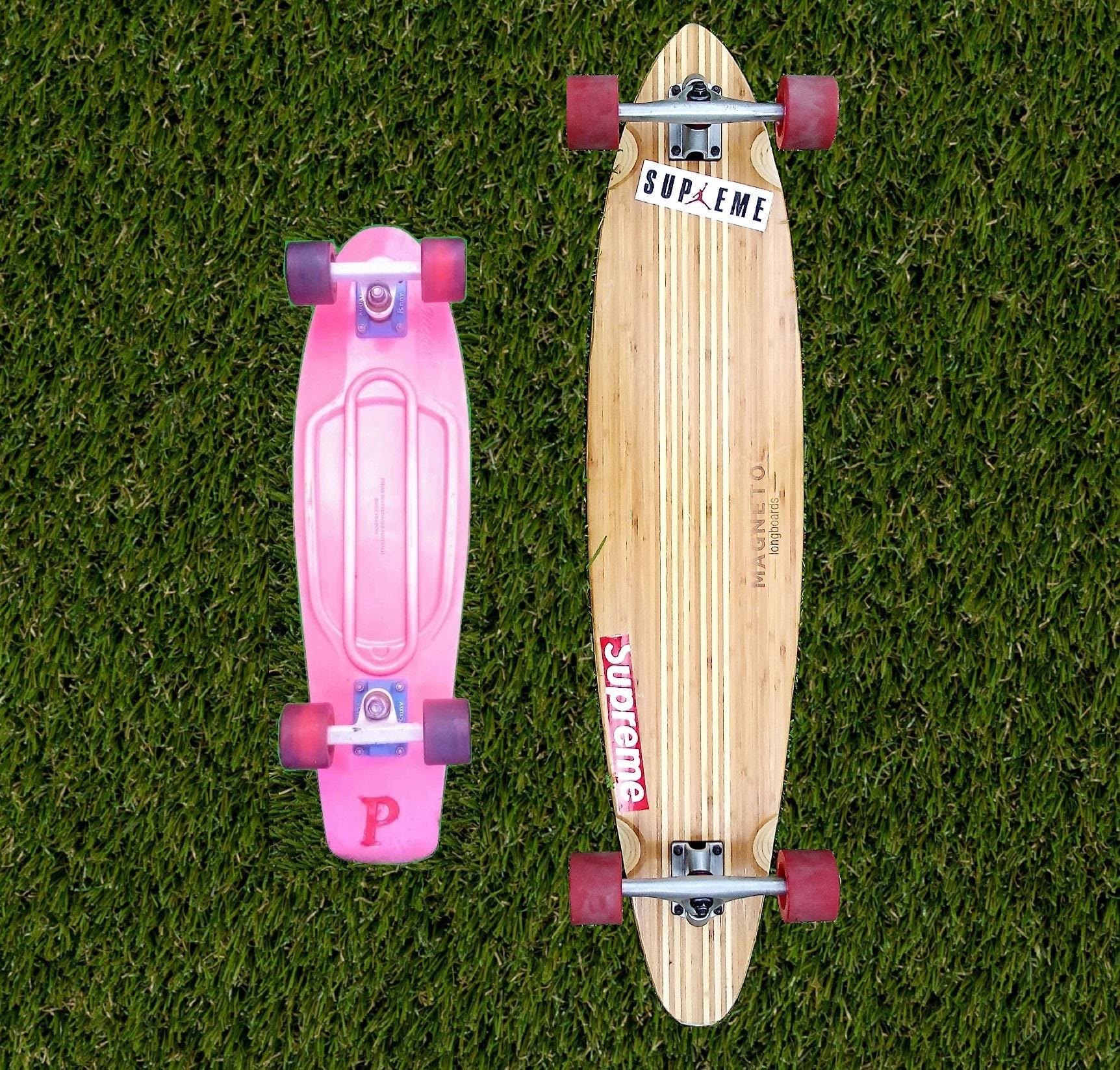 Vintage Penny Australian Cruiser Pink-skateboard Wooden Magneto Bamboo ...
