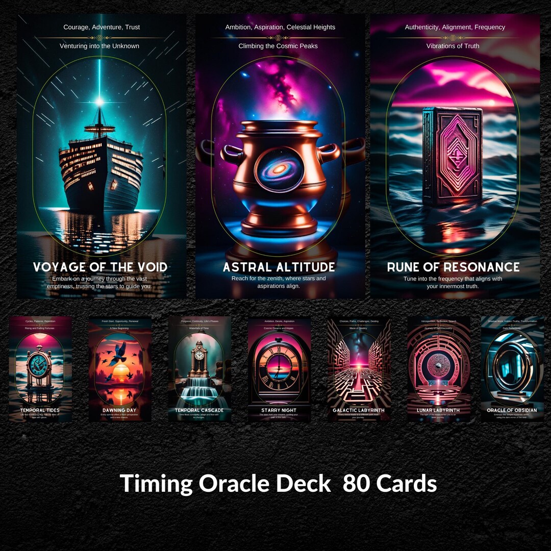 Timing Oracle Deck / Timing Tarot Cards/ 80 Cards - Etsy
