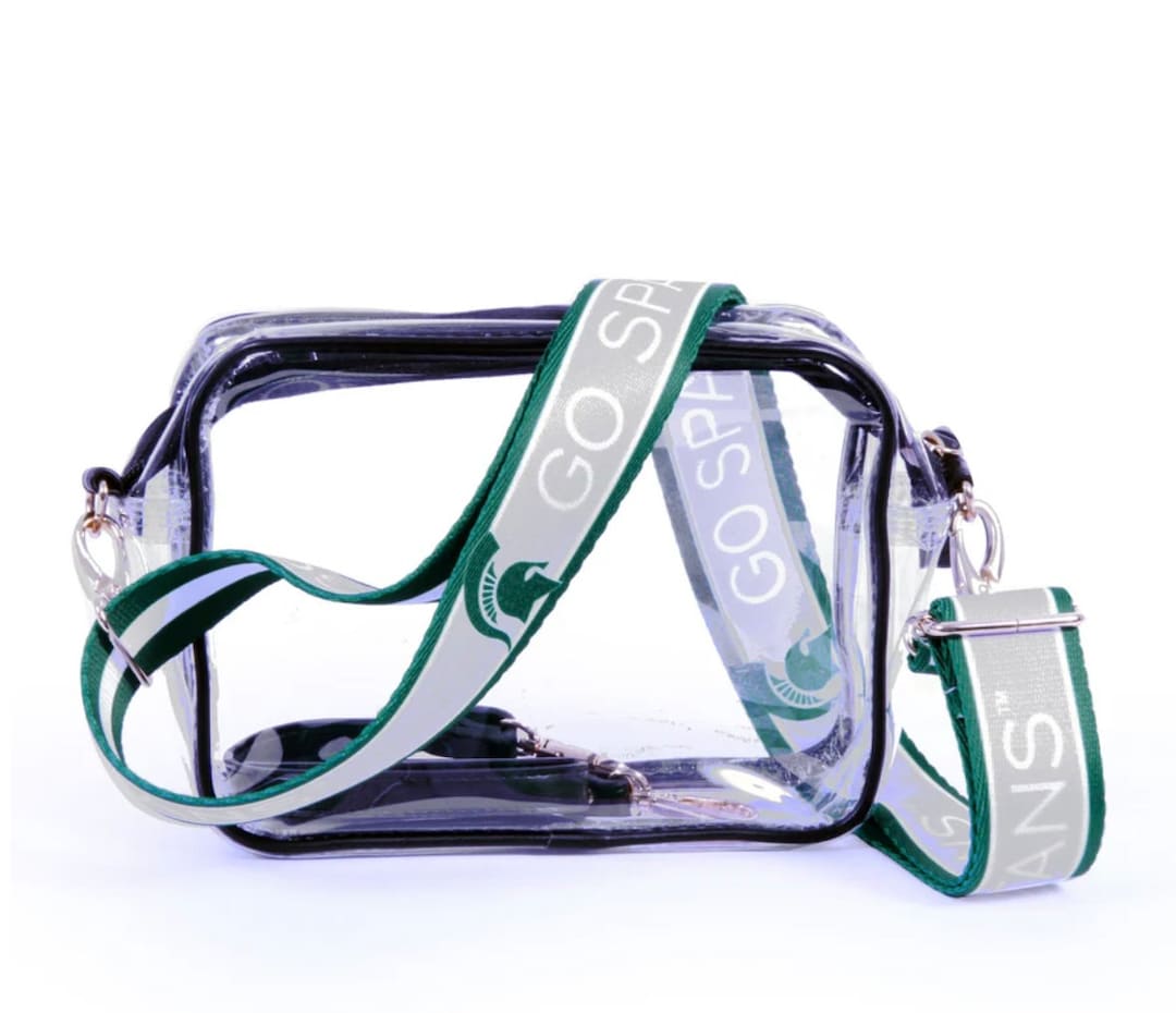 Michigan State Clear Purse With Strap GO SPARTANS - Licensed, Canvas ...