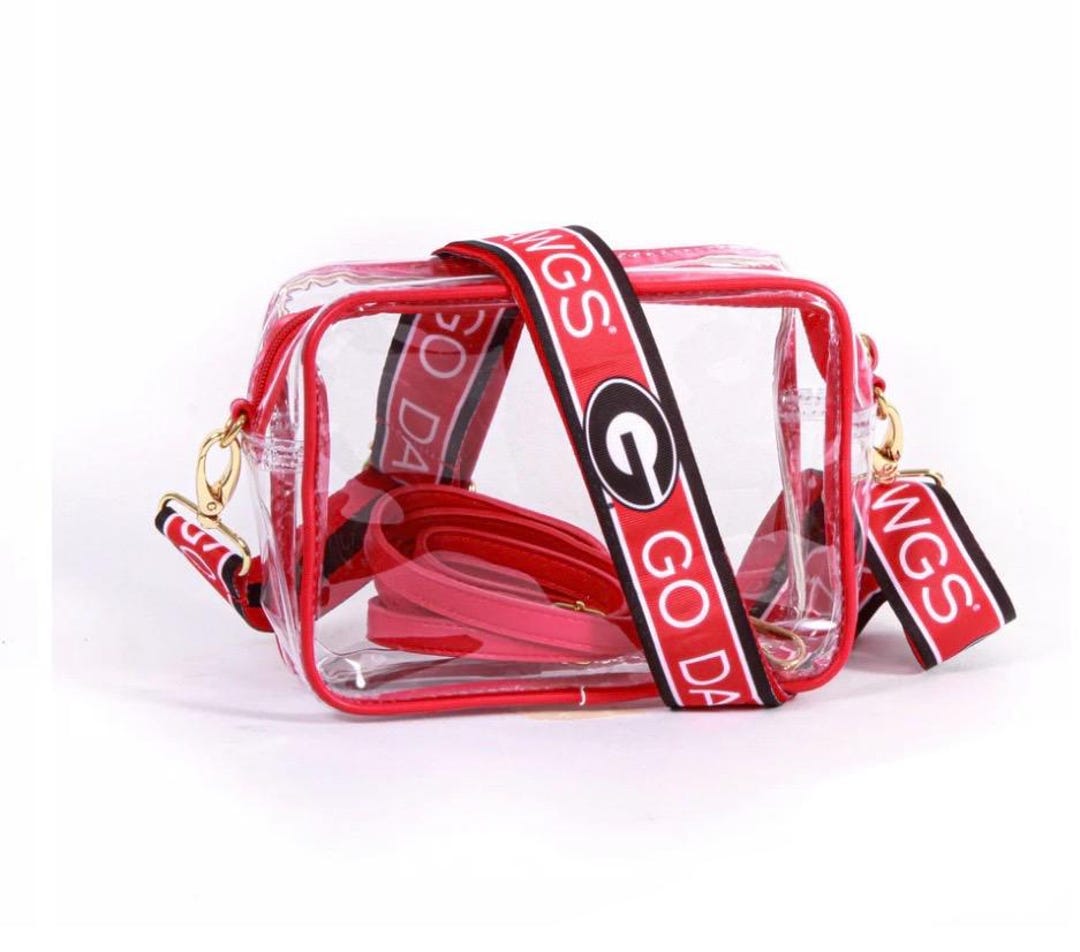 University of Georgia Clear Purse With Strap, GO DAWGS - Licensed ...