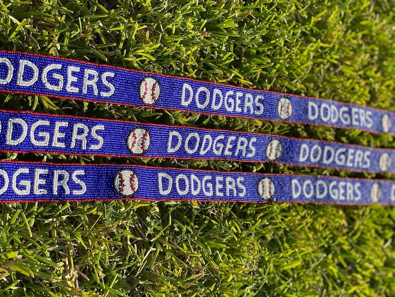 Dodgers, Beaded Purse Strap, Los Angeles, Handmade, Clear Purse ...