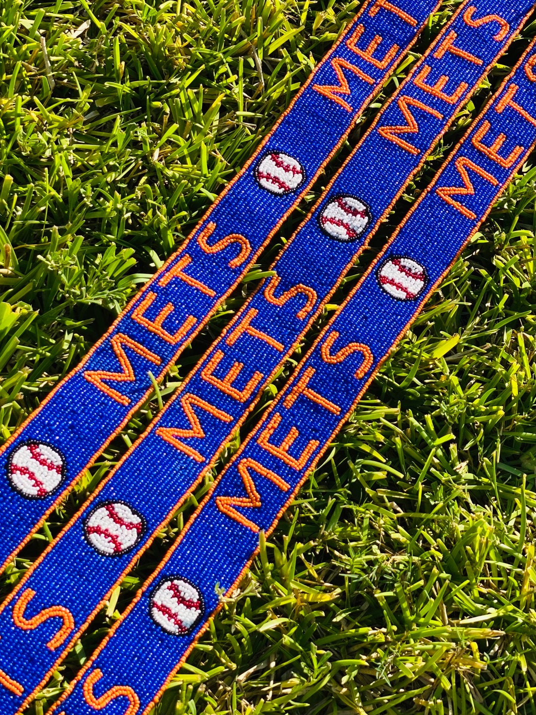 New York Mets Beaded Purse Strap, Handmade, Clear Purse, Crossbody ...