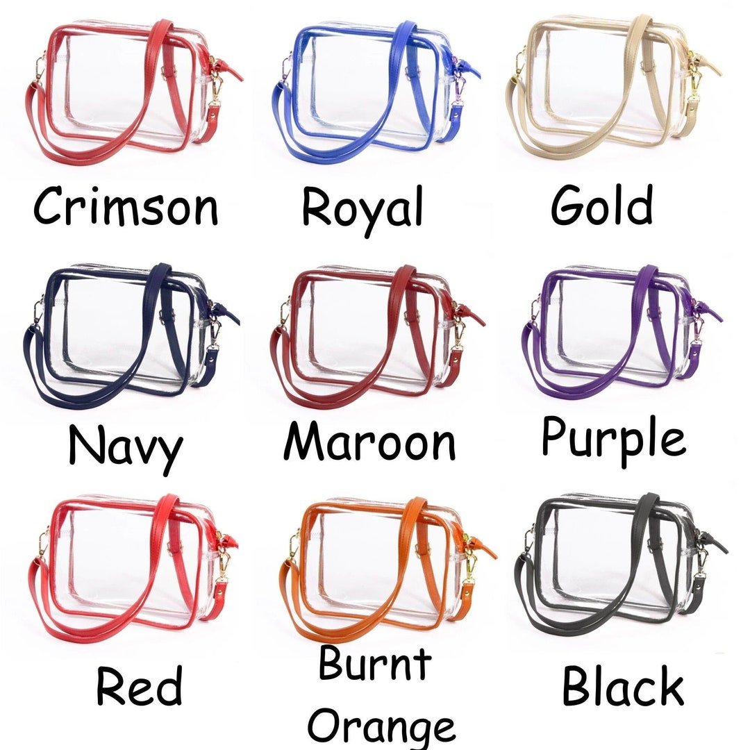 Stadium Approved Clear Bags, Purse, Game Day, 10 Colors, College ...
