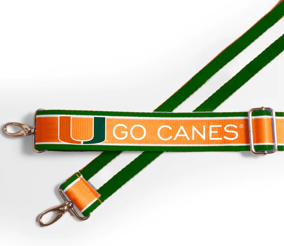 Miami GO CANES Adjustable Purse Strap, Licensed Collegiate Gear ...