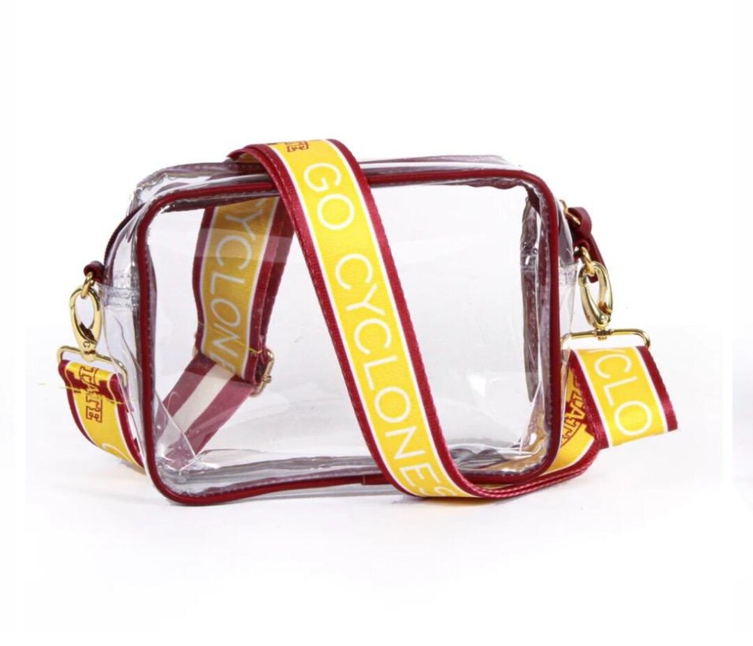 Iowa State Clear Purse With Strap - Licensed, Canvas, Game Day, Stadium ...