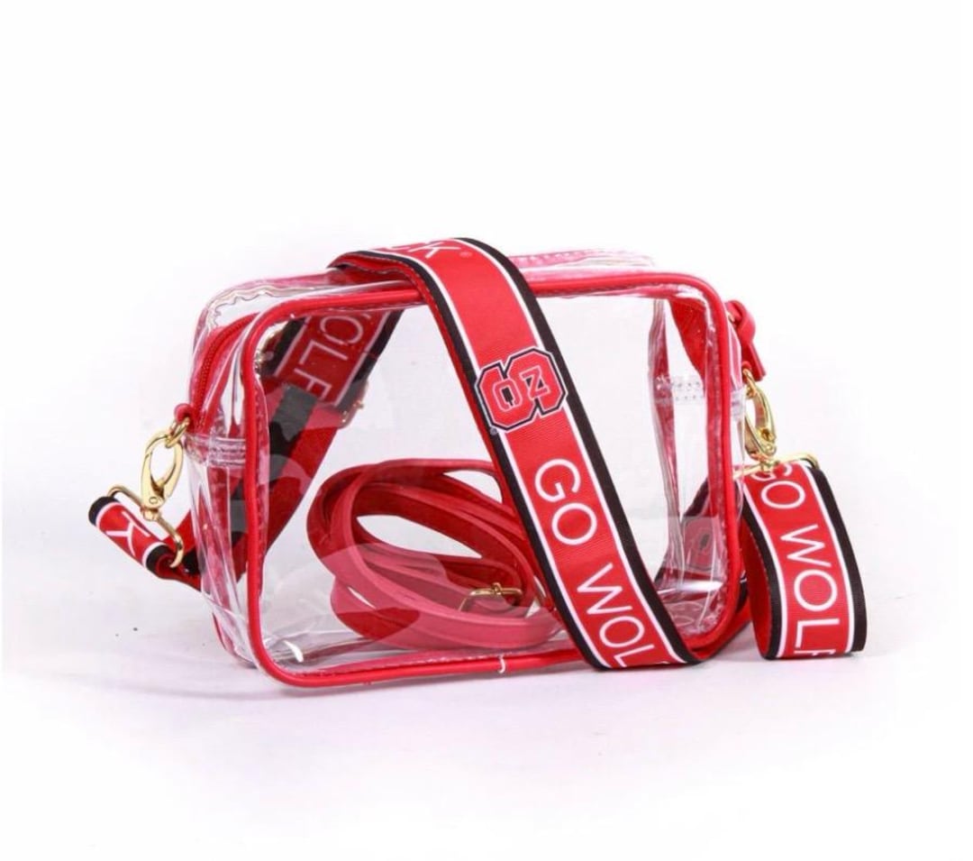 North Carolina State Clear Purse With Strap - Licensed, Canvas, Game ...