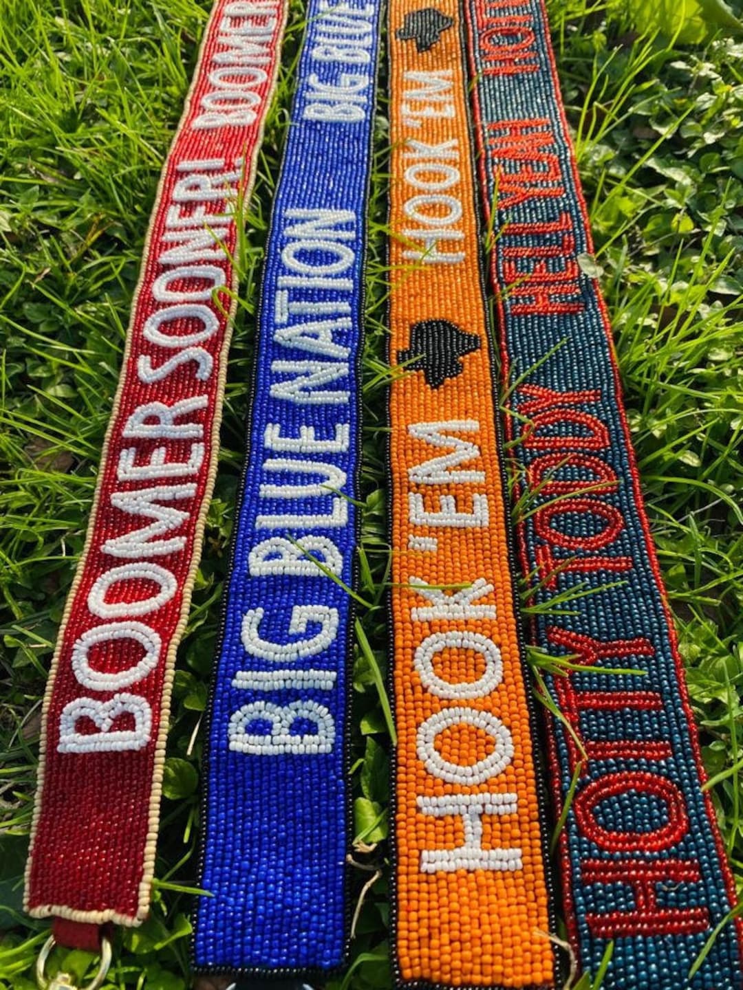 Boomer Sooner, Hotty Toddy, Big Blue Nation, Hook 'em Beaded Purse ...