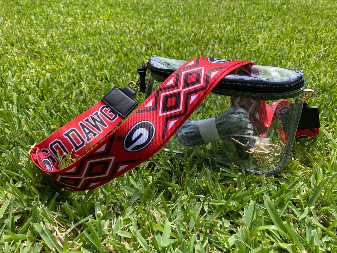 Georgia Bulldogs Clear Purse With Strap, GO DAWGS Licensed, Canvas ...