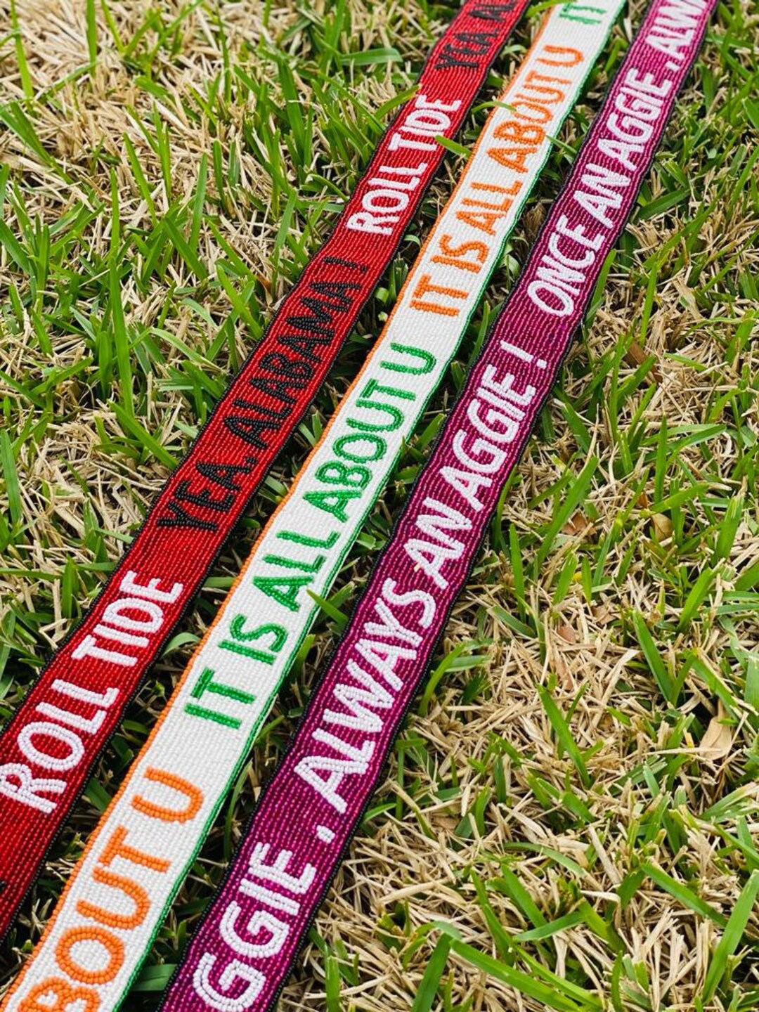 Texas A&M, Aggies, Alabama Roll Tide, Miami Hurricanes, Handmade Beaded ...