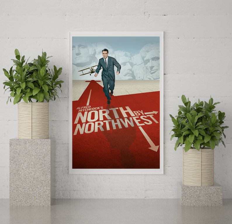 Vintage North by Northwest Movie Poster - Etsy