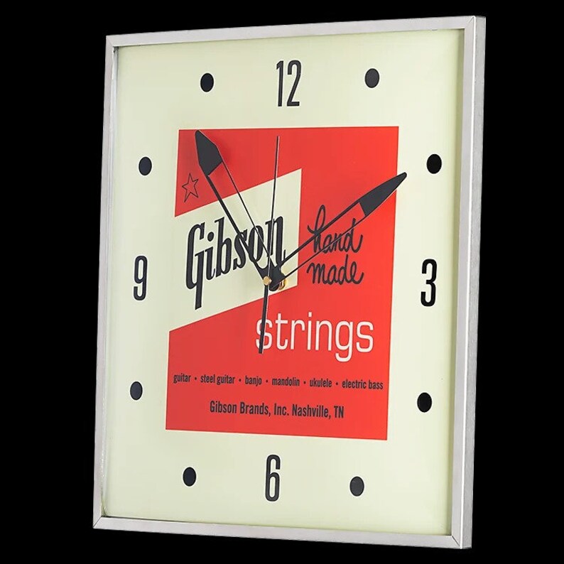 60's Style Gibson Guitars Light up Clock Killer Cool Man - Etsy