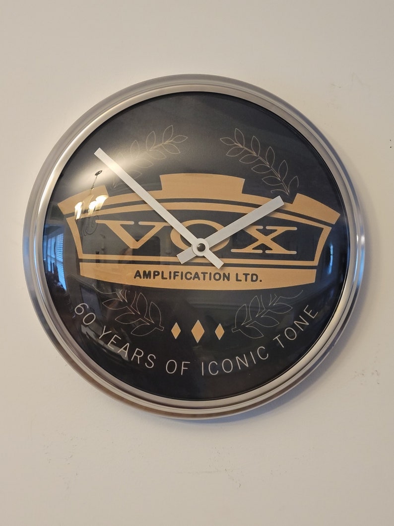 Vox Amplifiers 60 Year Anniversary Stainless Steel Wall Clock Killer ...