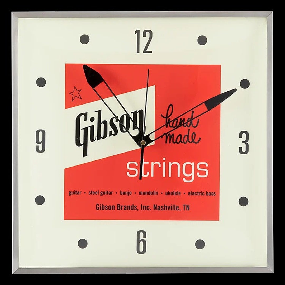 60's Style Gibson Guitars Light up Clock Killer Cool Man - Etsy
