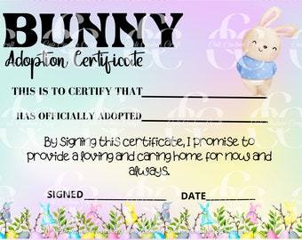Puppy Adoption Certificate - Etsy