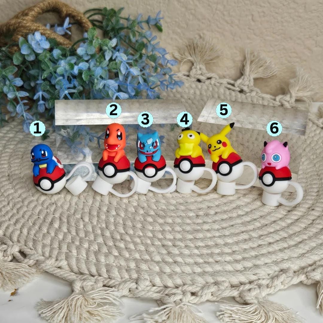 POKEMON AND FRIENDS Straw Cover for Stanley Cup, 10mm Colourful ...