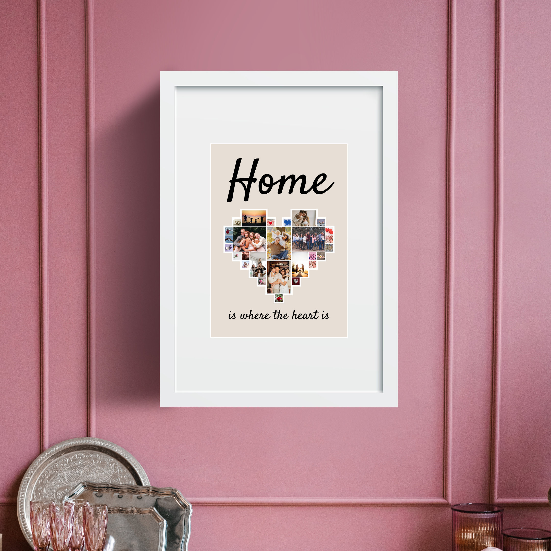 Heart Collage Template Heart Photo Collage Personalized Gift - Etsy