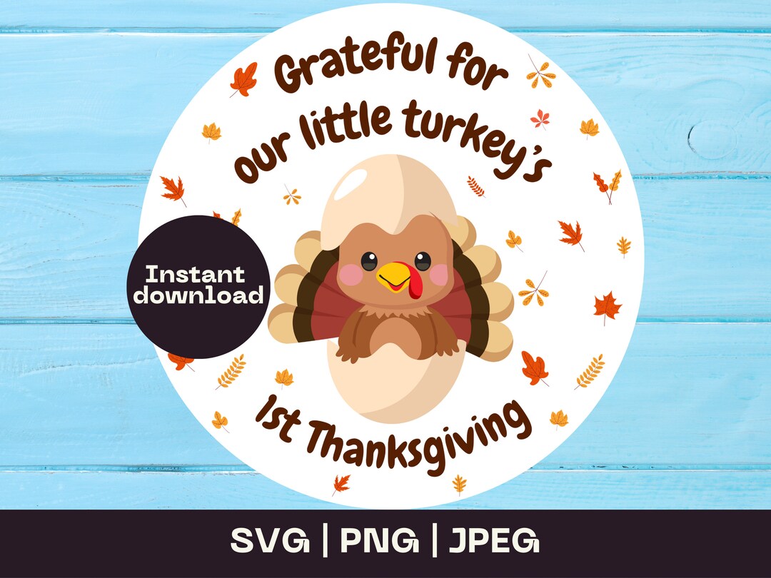 First Thanksgiving SVG PNG Files for Cutting Machines Fall 1st ...