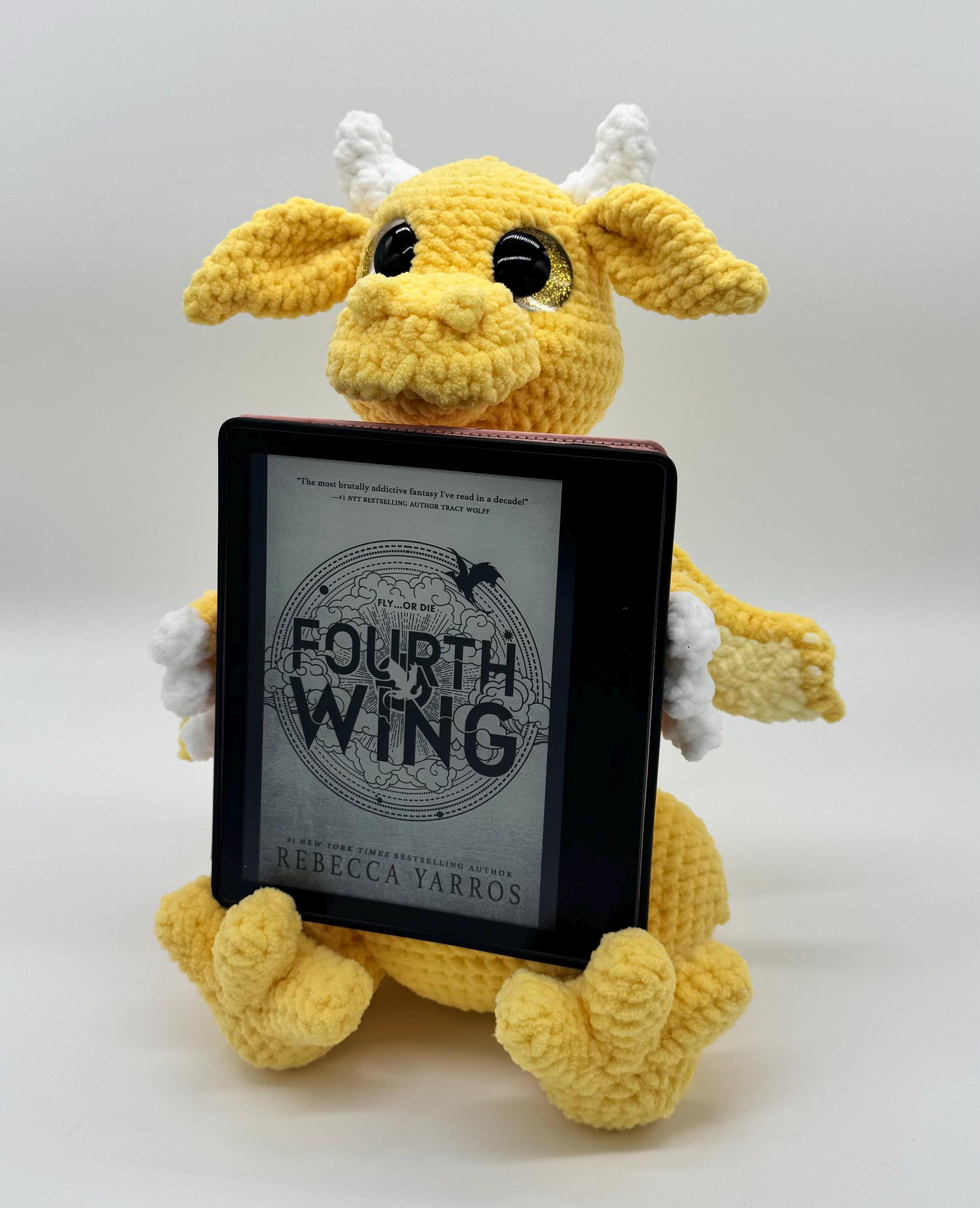 Book "wyrm" and Dragon Kindle Stand Crochet Pattern - Etsy