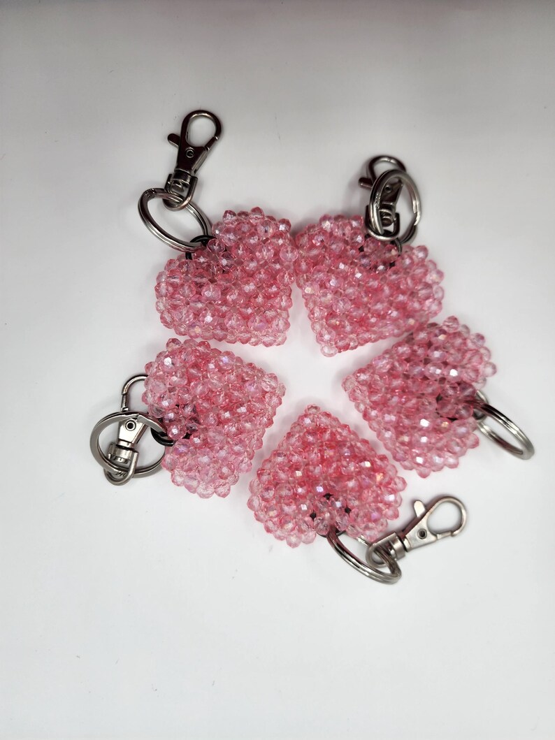 Heart Shaped Keychains, Heart Key Rings Purse Accessory, Handmade ...
