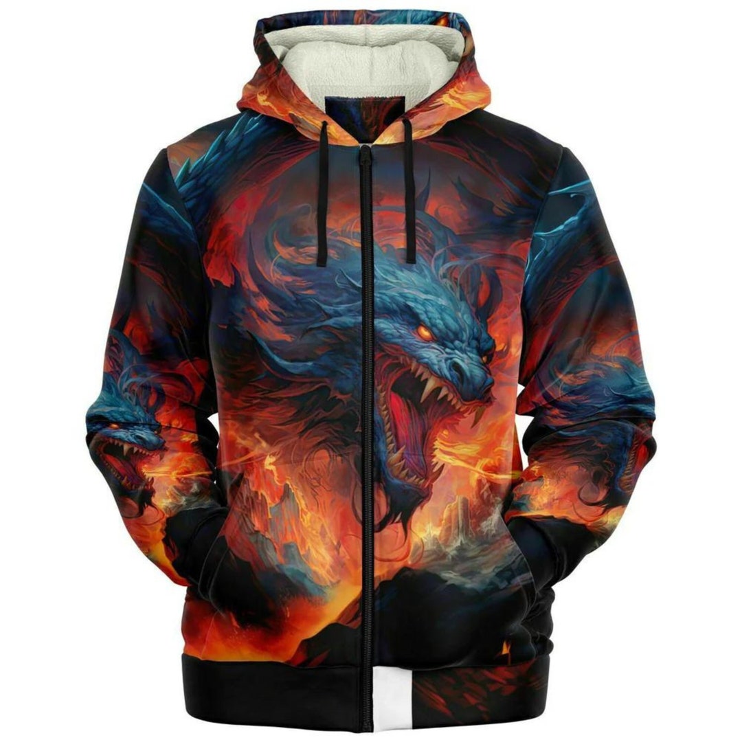 Dragon Lover Fleece Hoodie All Over Print Dragon Zip Jacket Unisex ...
