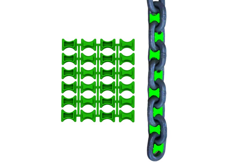 White Anchor Chain Marker Kit | Snap‑on Links + Legend | 1/4‑1/2" (7‑13 ...