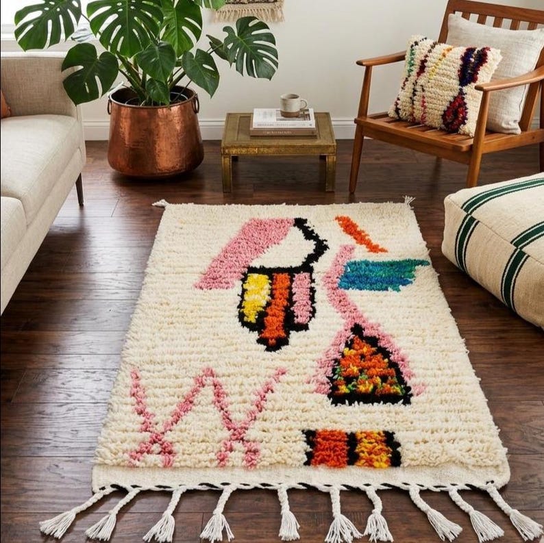 Moroccan Handmade Berber Wool Rug - Etsy