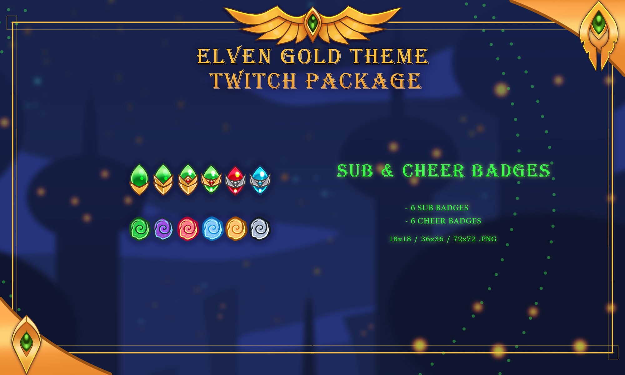 Elven Gold Theme All in One Package/blood Elf Theme/twitch Set/panels ...