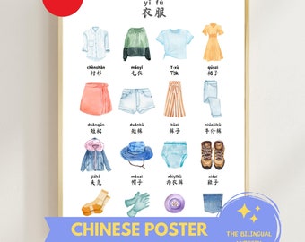 NUMBERS CHINESE Instant Download Educational Poster Montessori Children ...