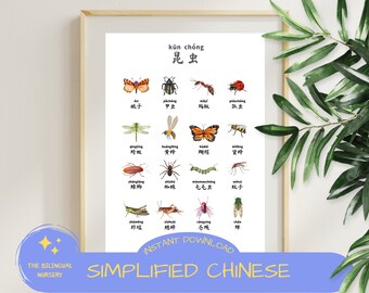 Days of the Week ENGLISH/CHINESE Bilingual Poster Instant Download ...