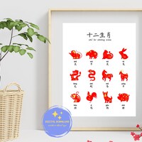 Days of the Week ENGLISH/CHINESE Bilingual Poster Instant Download ...