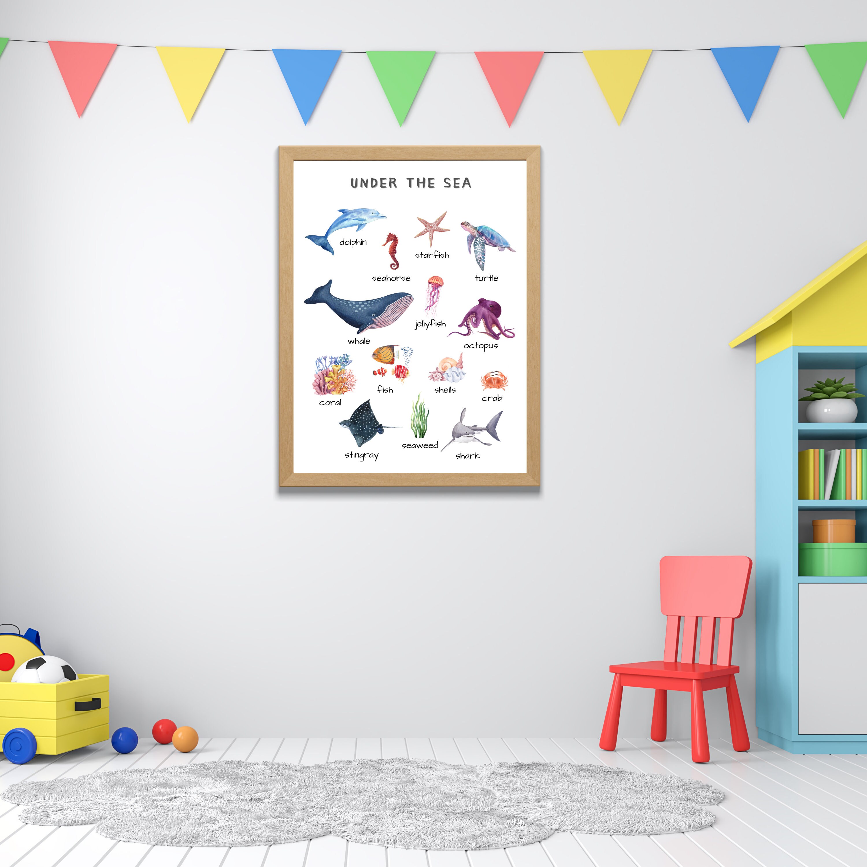 Under the Sea ENGLISH Instant Download Educational Poster Montessori ...