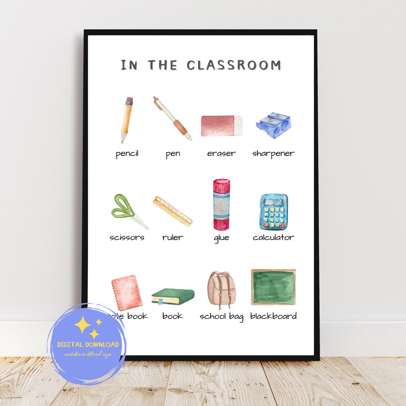 Back to School Classroom Poster in the Classroom Poster Preschool ...