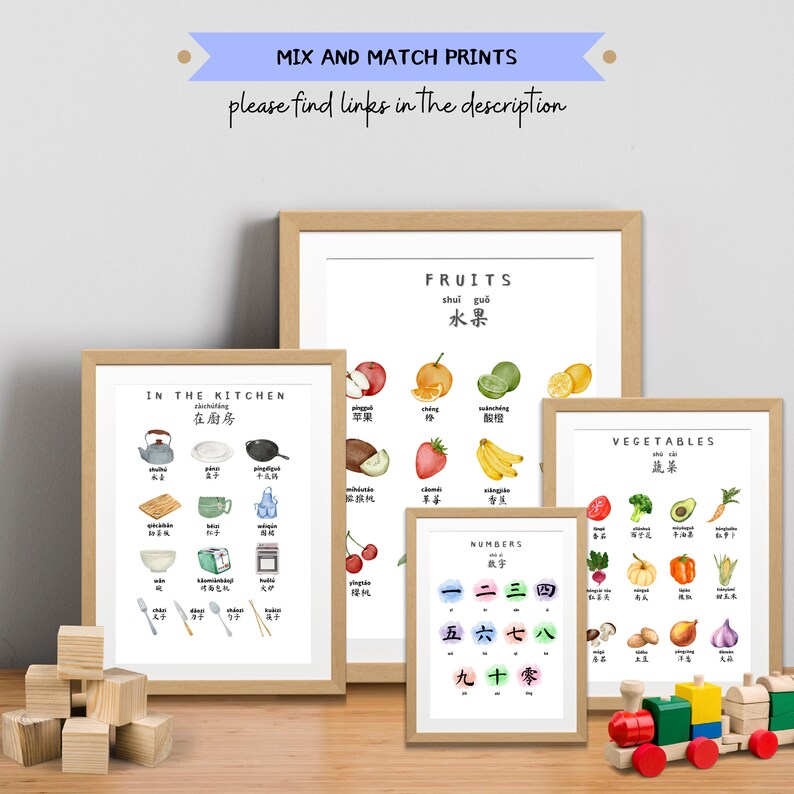 In the KITCHEN CHINESE Instant Download Educational Poster Montessori ...